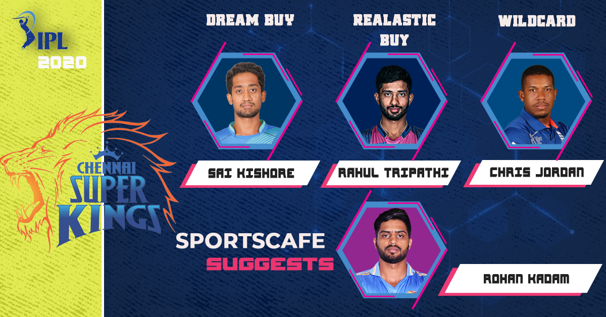IPL 2020 Auction | Chennai Super Kings - Dream, Realistic, Wildcard and ...