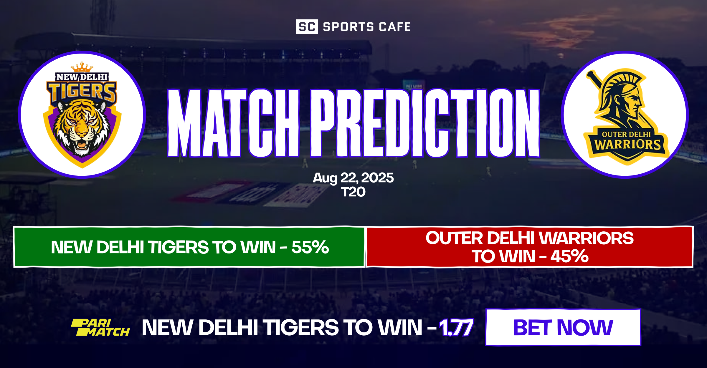 New Delhi Tigers vs Outer Delhi Warriors Match Prediction, Odds, and ...